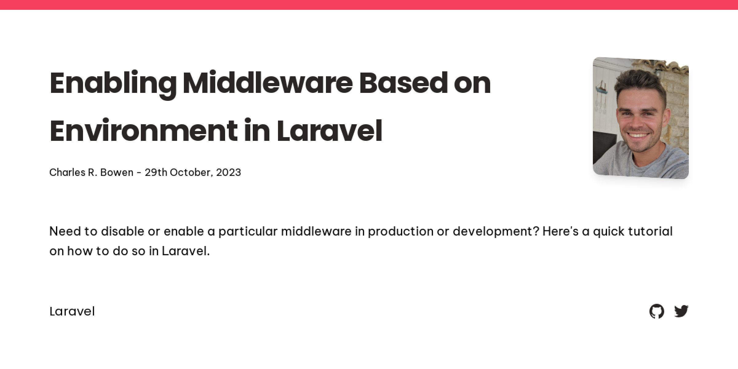 Enabling Middleware Based On Environment In Laravel 5202