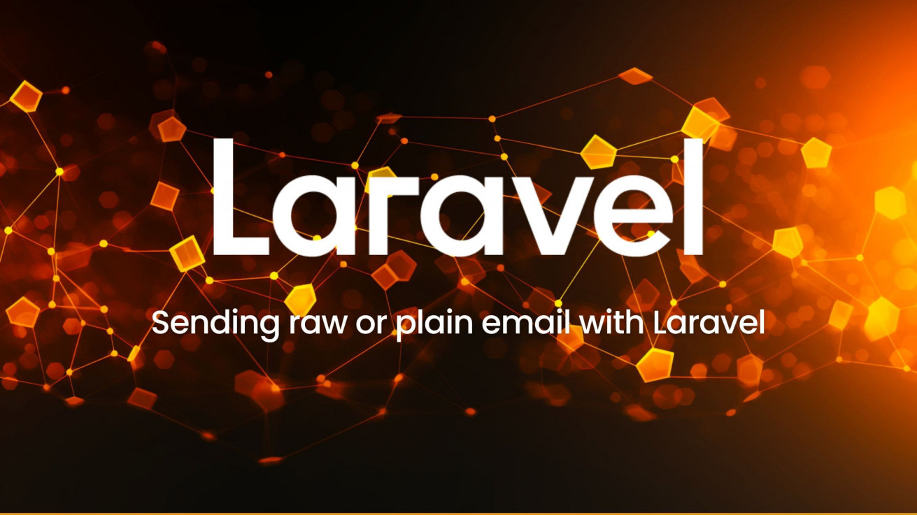 Sending raw or plain email with Laravel